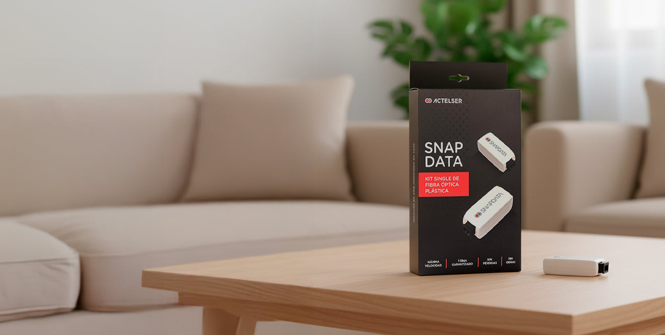 Kit básico fibra óptica plástica 1 Gbps Snap Data hogar – ActelserShop